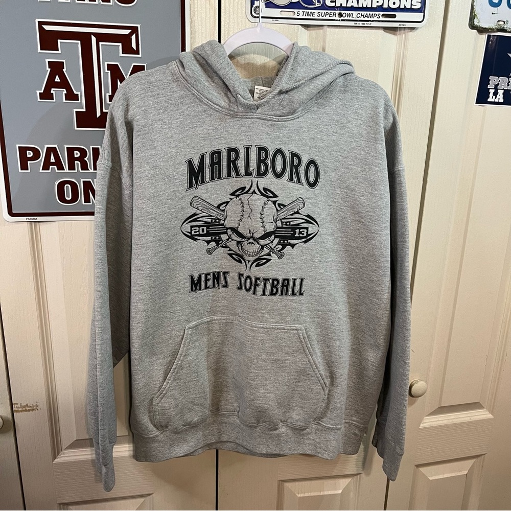 Marlboro Men’s Softball Pullover Hoodie Sweatshirt - Gem
